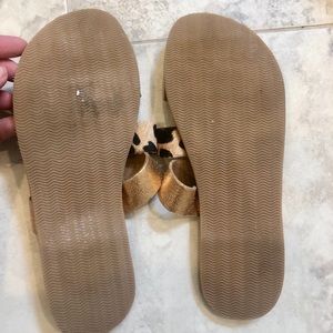 rebels | Shoes | Rebel Animal Printmetallic Slide Sandals | Poshmark